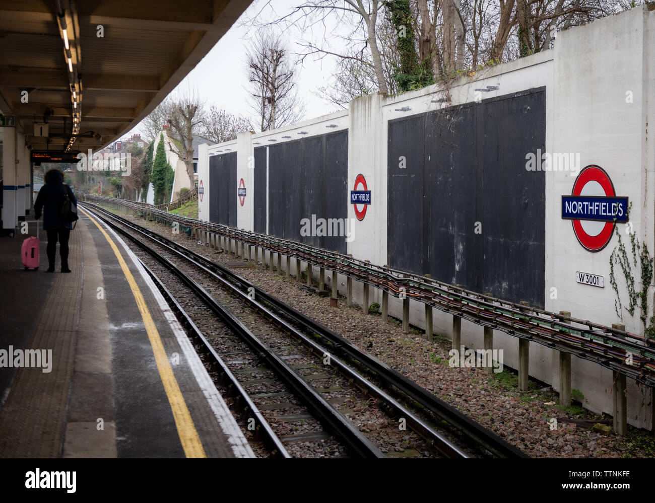 Standing on the platform at Northfields tube station heading towards ...