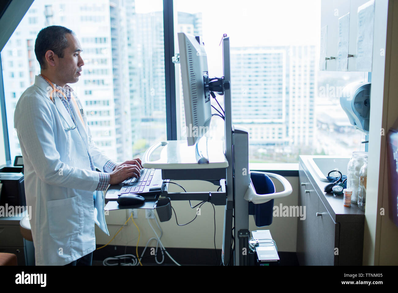 Indian Asian Old Man Using Computer High Resolution Stock Photography ...