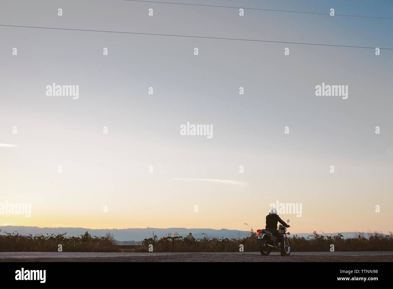 Biker male rear view hi-res stock photography and images - Alamy