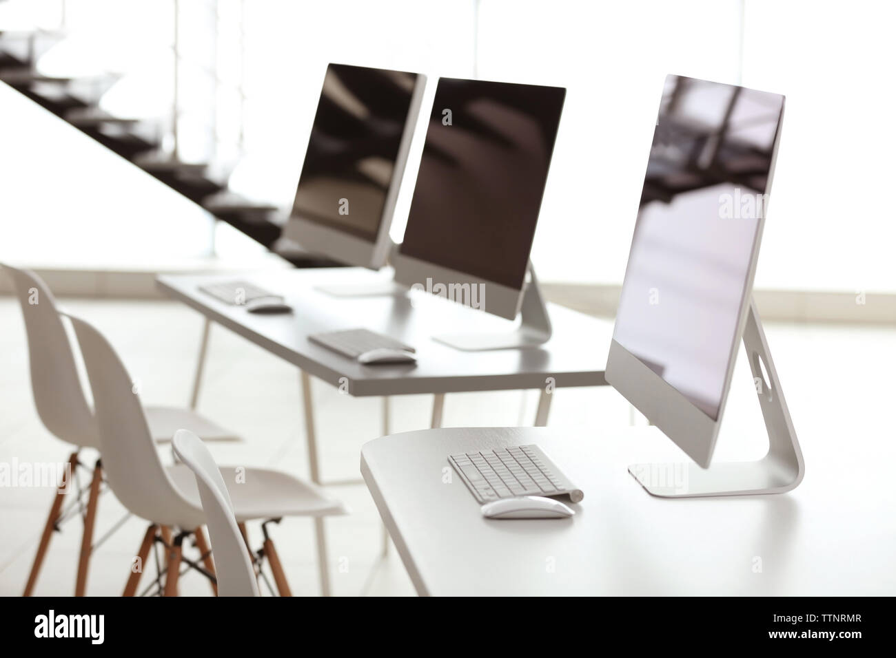 Modern computers in the office Stock Photo - Alamy