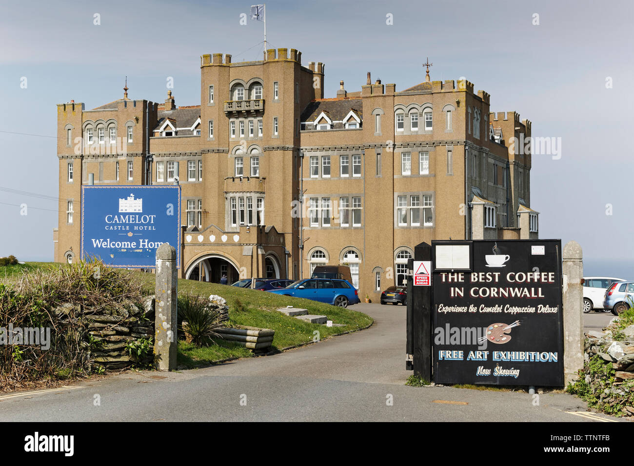Camelot Hotel at Tintagel, Cornwall, UK Stock Photo - Alamy