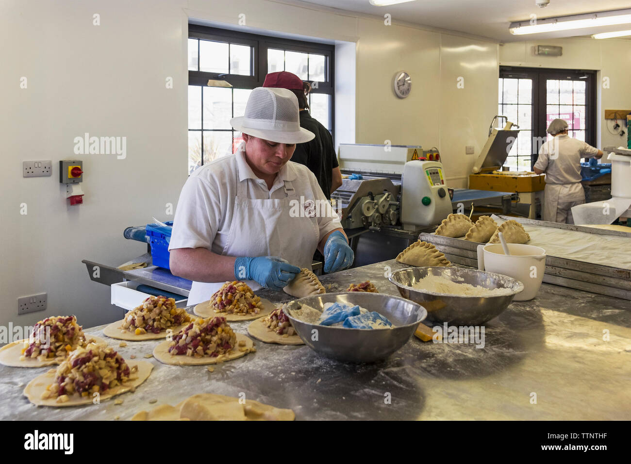 Cornish pasty making at Tintagel, Cornwall, UK Stock Photo - Alamy