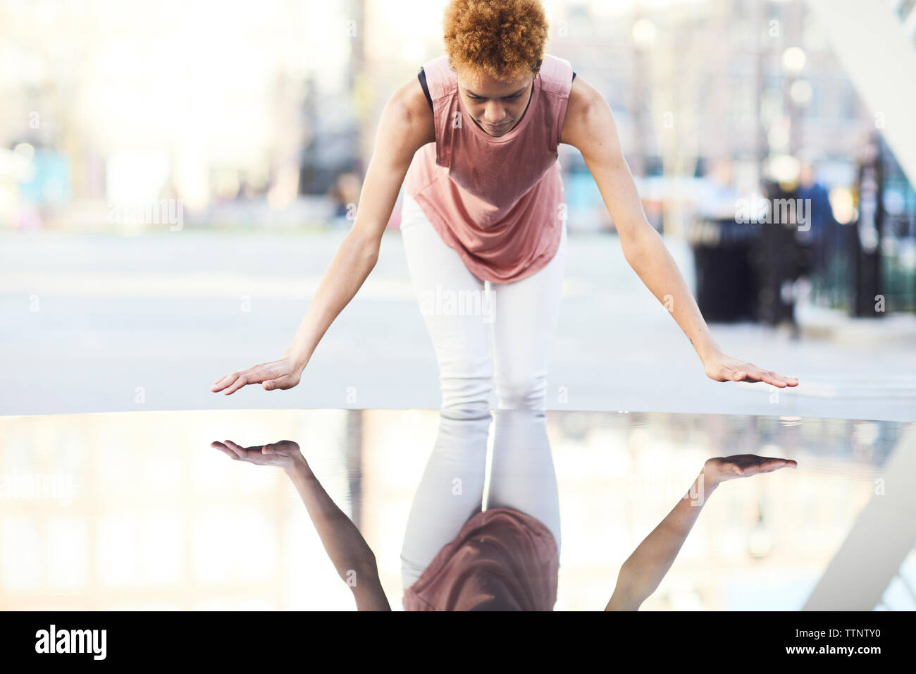 Woman reflection in water hi-res stock photography and images - Alamy