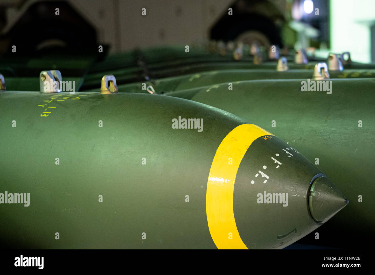 Conventional un-guided bombs as carried by Avro Vulcan jet aircraft ...