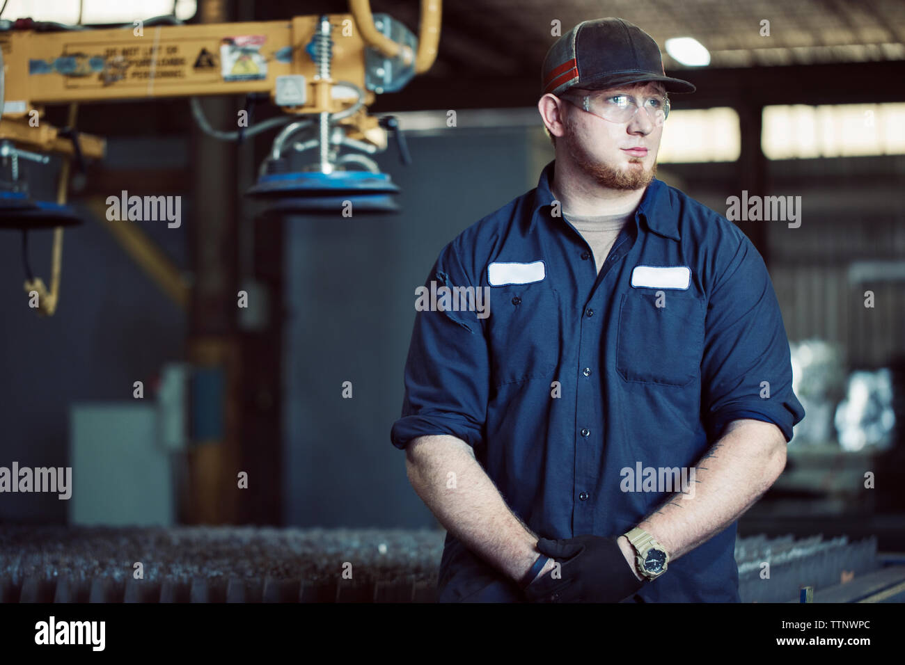 Blue Collar Metal Factory Worker