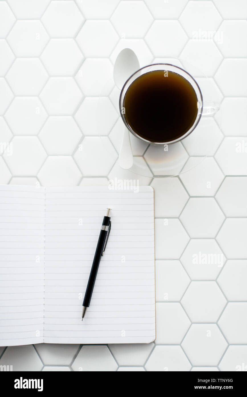 Notebook and coffee hi-res stock photography and images - Alamy