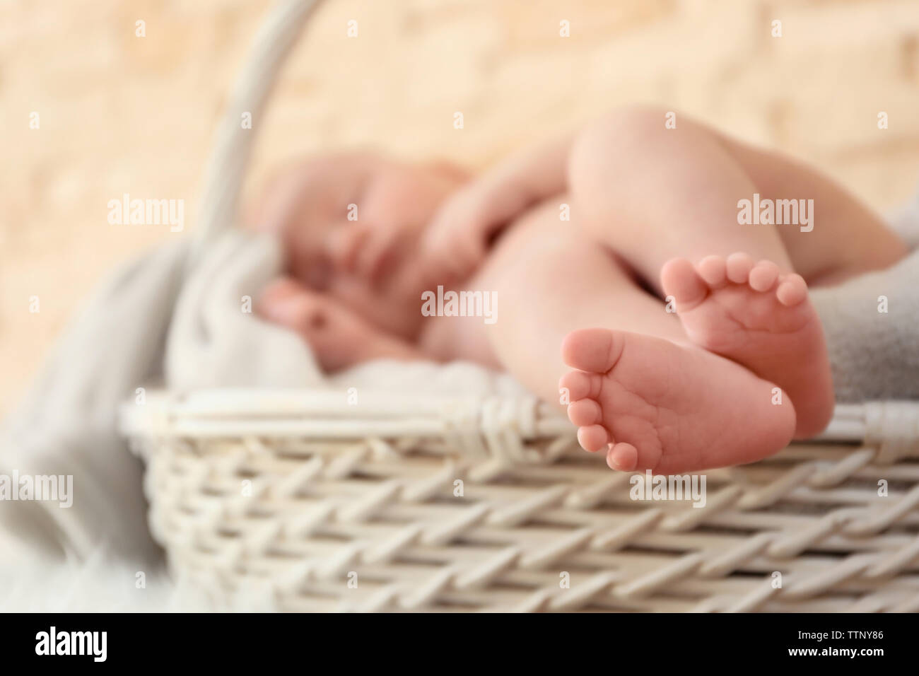Cute small baby feet, closeup Stock Photo - Alamy