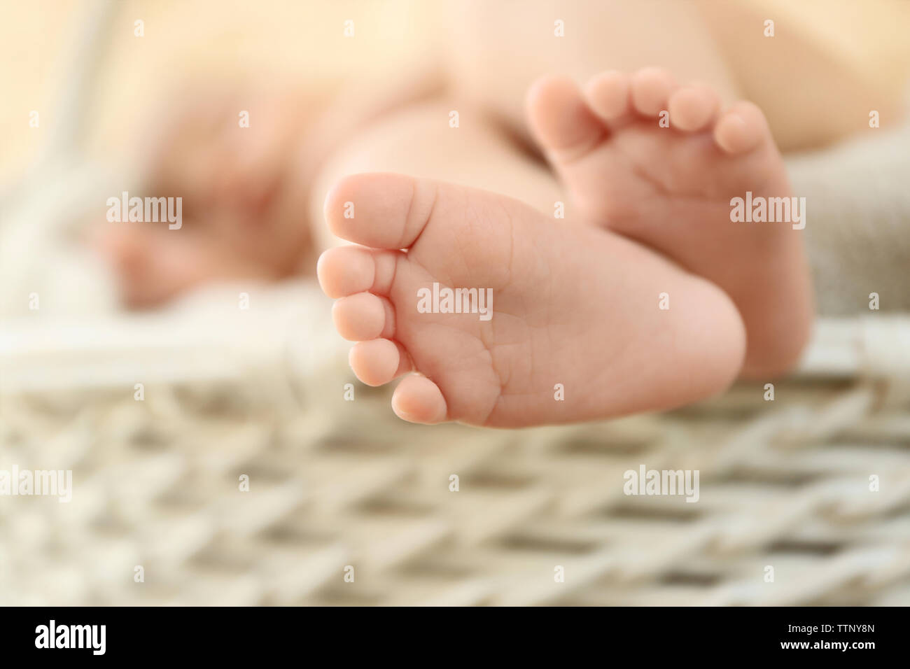 Cute small baby feet, closeup Stock Photo - Alamy