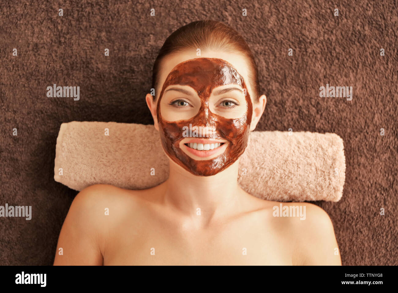 Beautiful girl in spa salon Stock Photo - Alamy