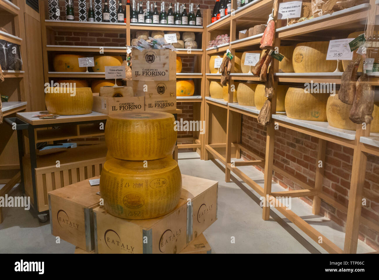 Paris, FRANCE, Italian Food, Store the Marais, Eataly, interior Cheese ...