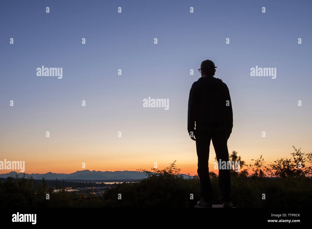 Person Looking At Sky