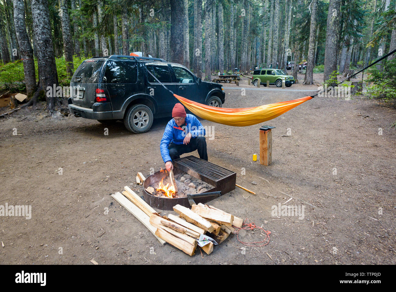 Man fire pit hi-res stock photography and images - Alamy