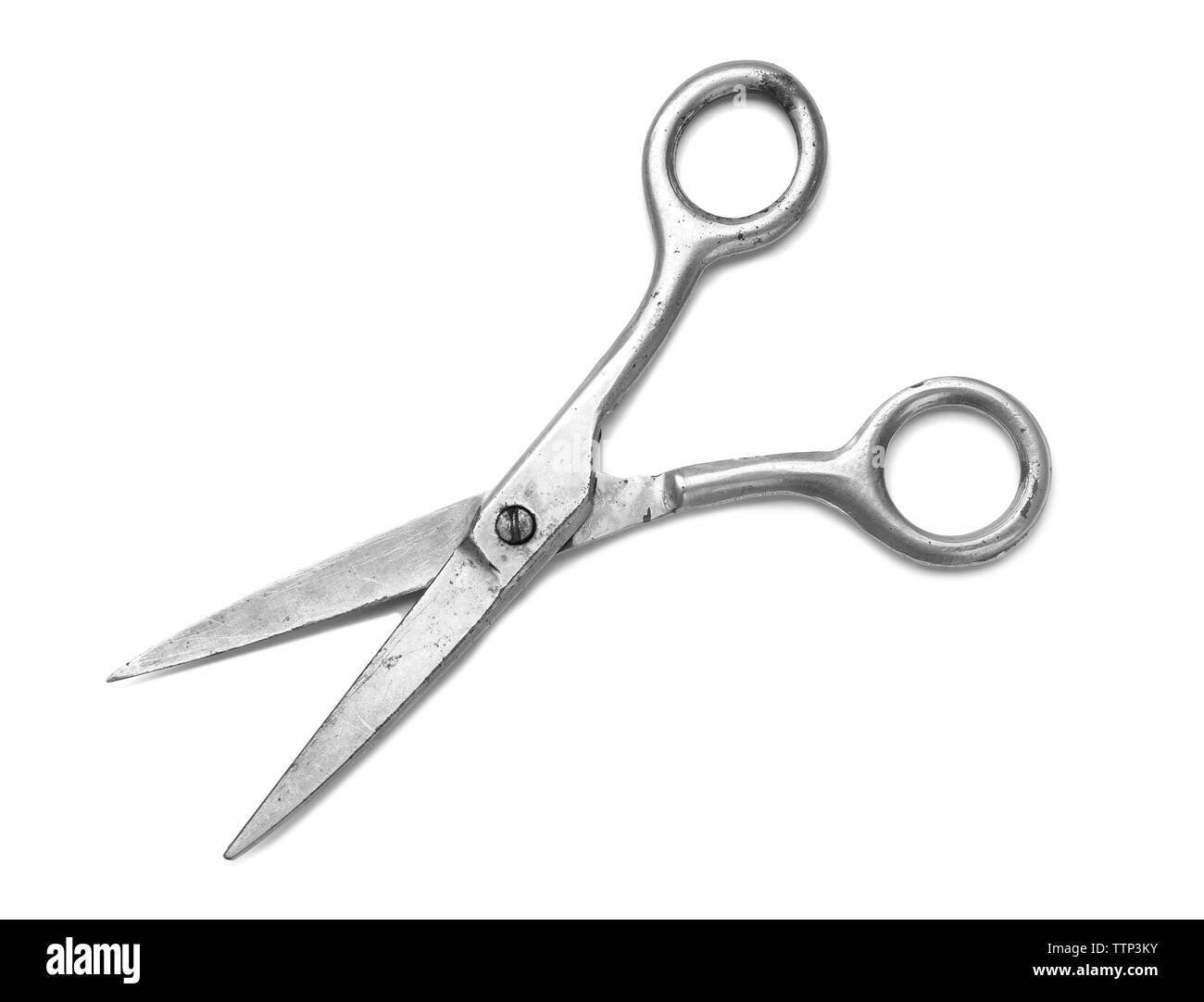 Barber scissors isolated on white Stock Photo - Alamy