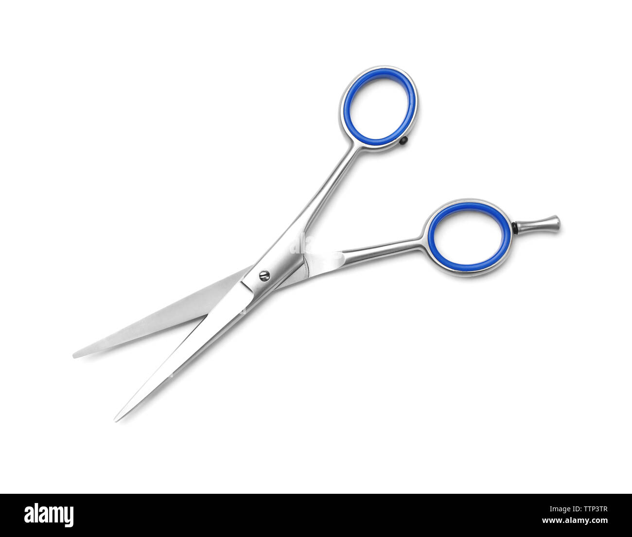 Barber scissors isolated on white Stock Photo - Alamy
