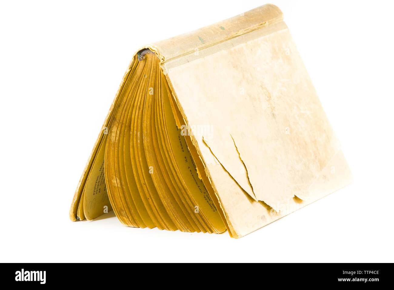 An old printed book on a white background Stock Photo - Alamy