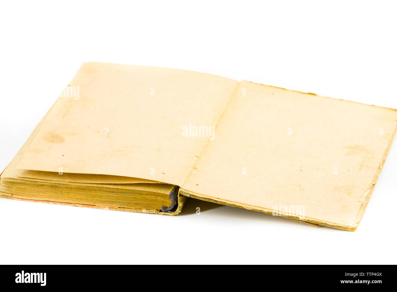 An old printed book on a white background Stock Photo - Alamy