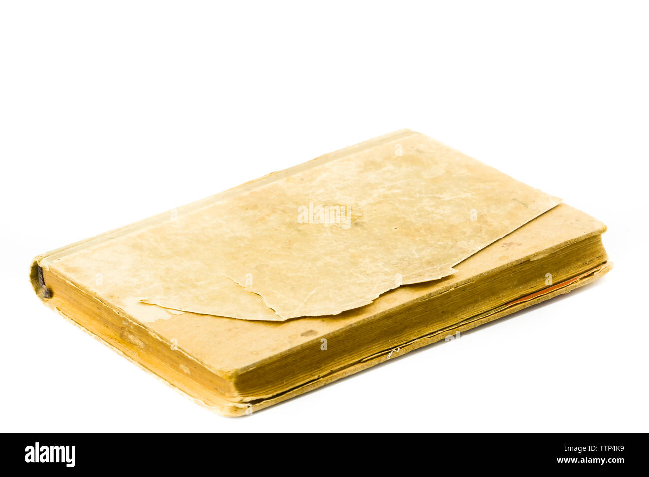 Old books on a shelf Cut Out Stock Images & Pictures - Alamy