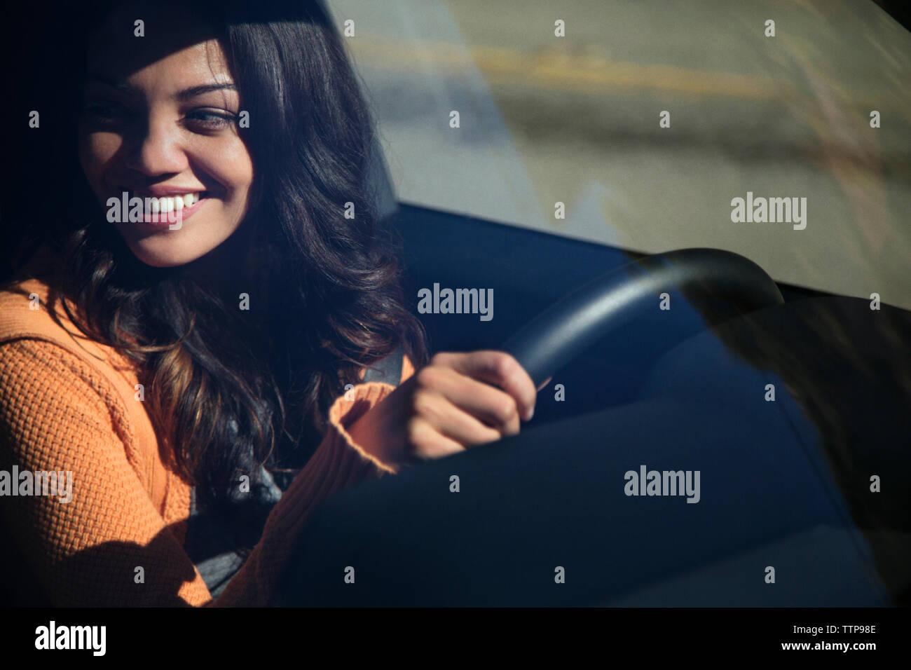 Driving window windshield view hi-res stock photography and images - Alamy