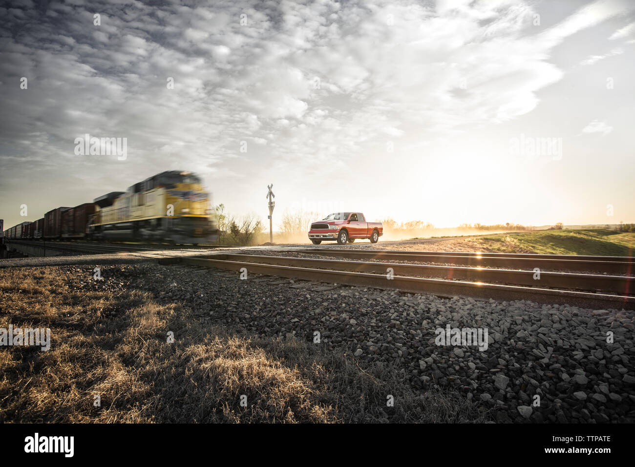 Train clouds sky hi-res stock photography and images - Alamy