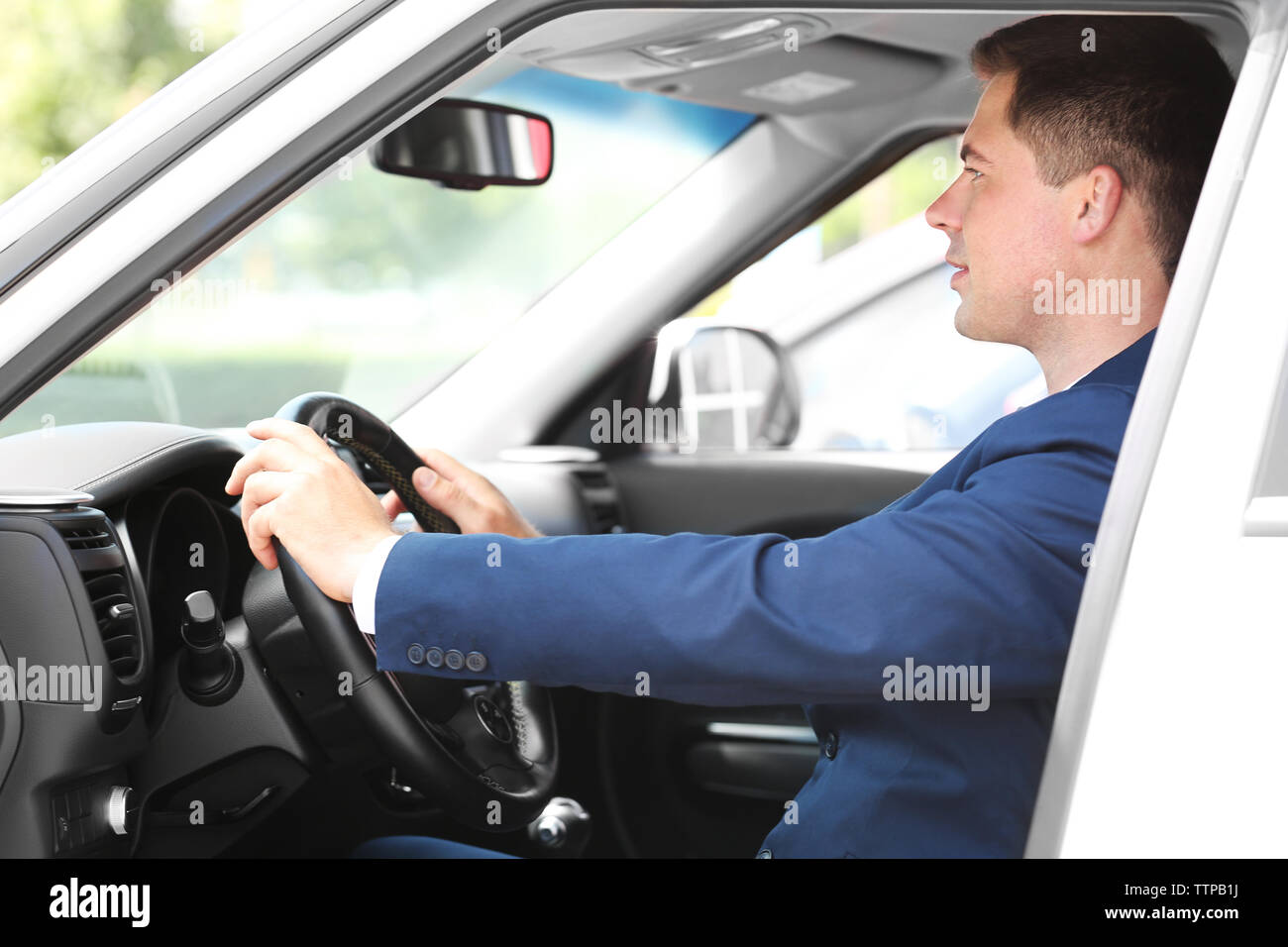 Man testing car driving hi-res stock photography and images - Alamy