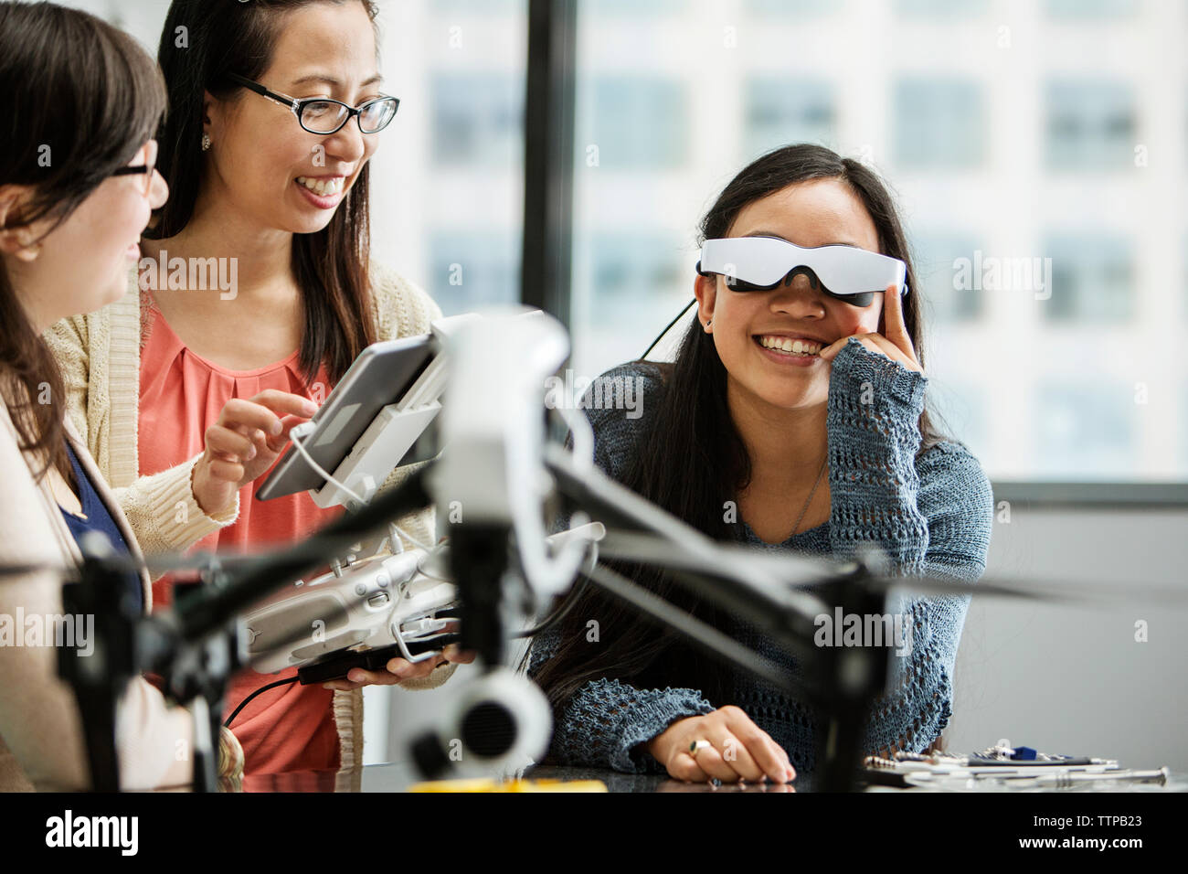 Asian teacher glasses classroom hi-res stock photography and images - Alamy