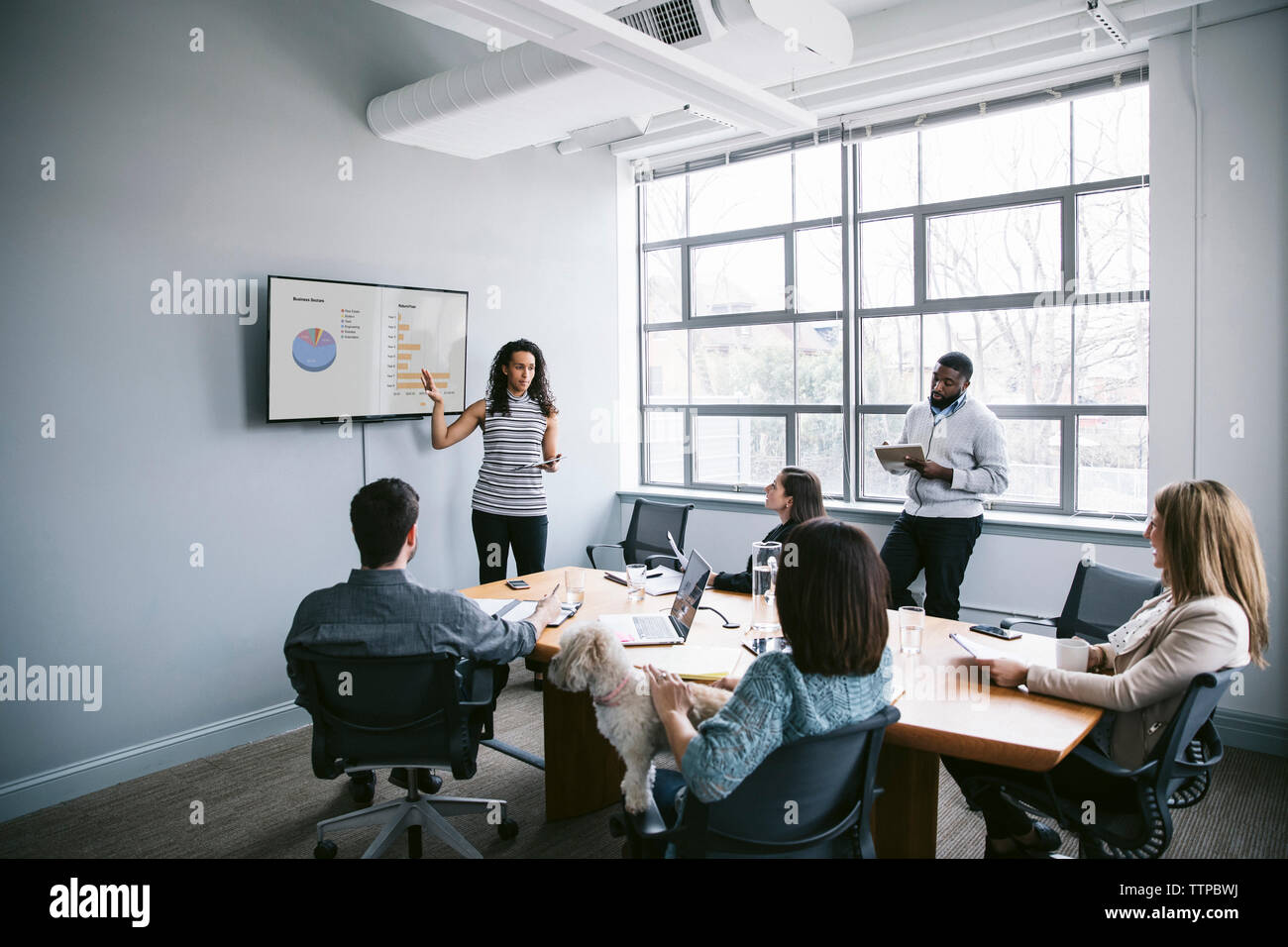 Business person presentation graphs hi-res stock photography and images ...