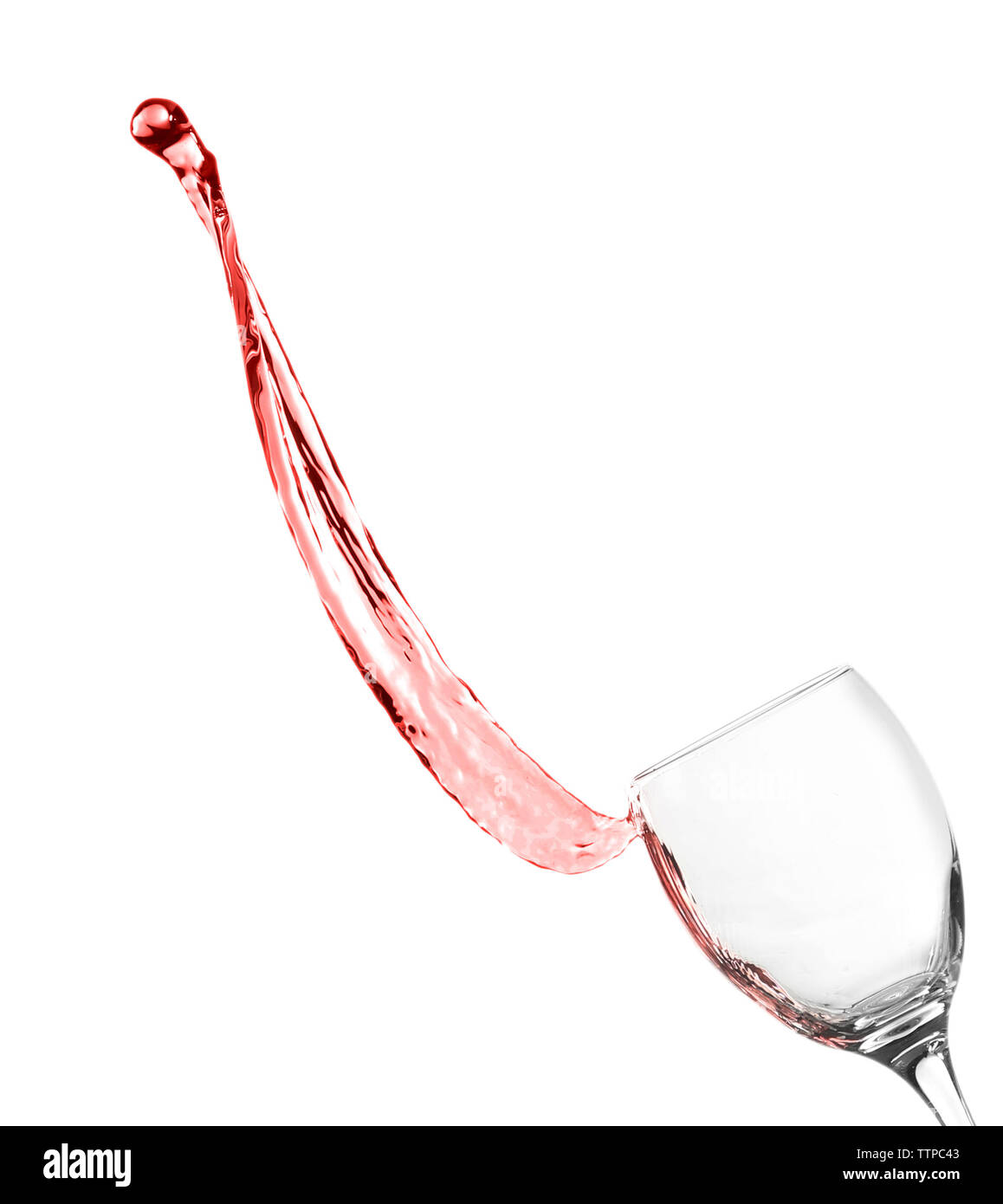 Splash of red wine, isolated on white Stock Photo - Alamy