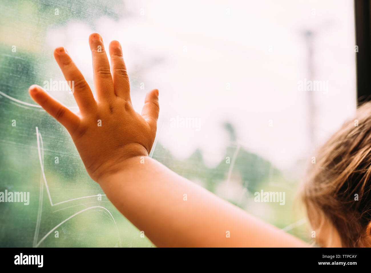 Hand touching glass hi-res stock photography and images - Alamy