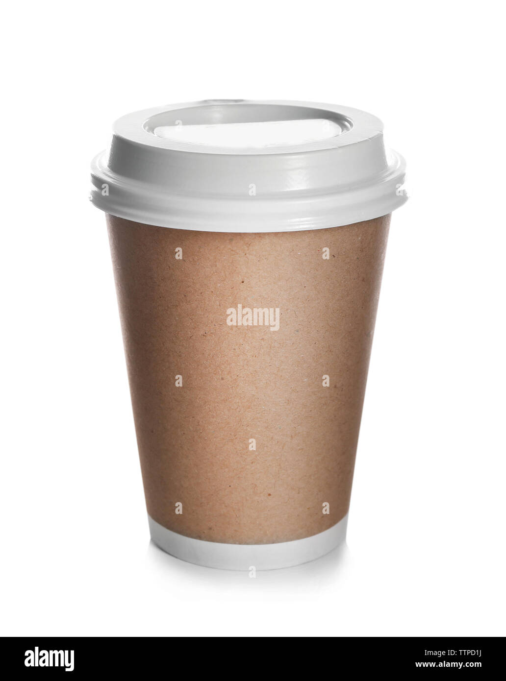 Paper cup of coffee isolated on white Stock Photo - Alamy