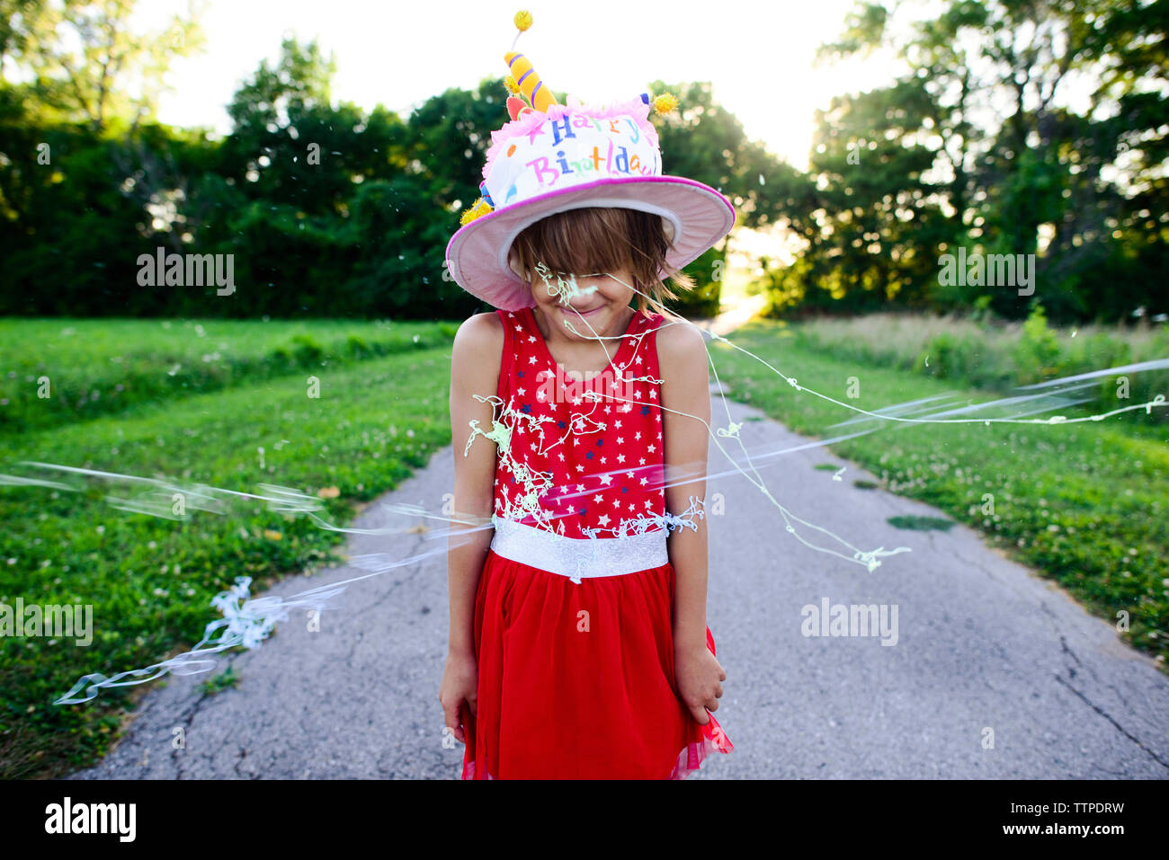 Female party hat hi-res stock photography and images - Alamy