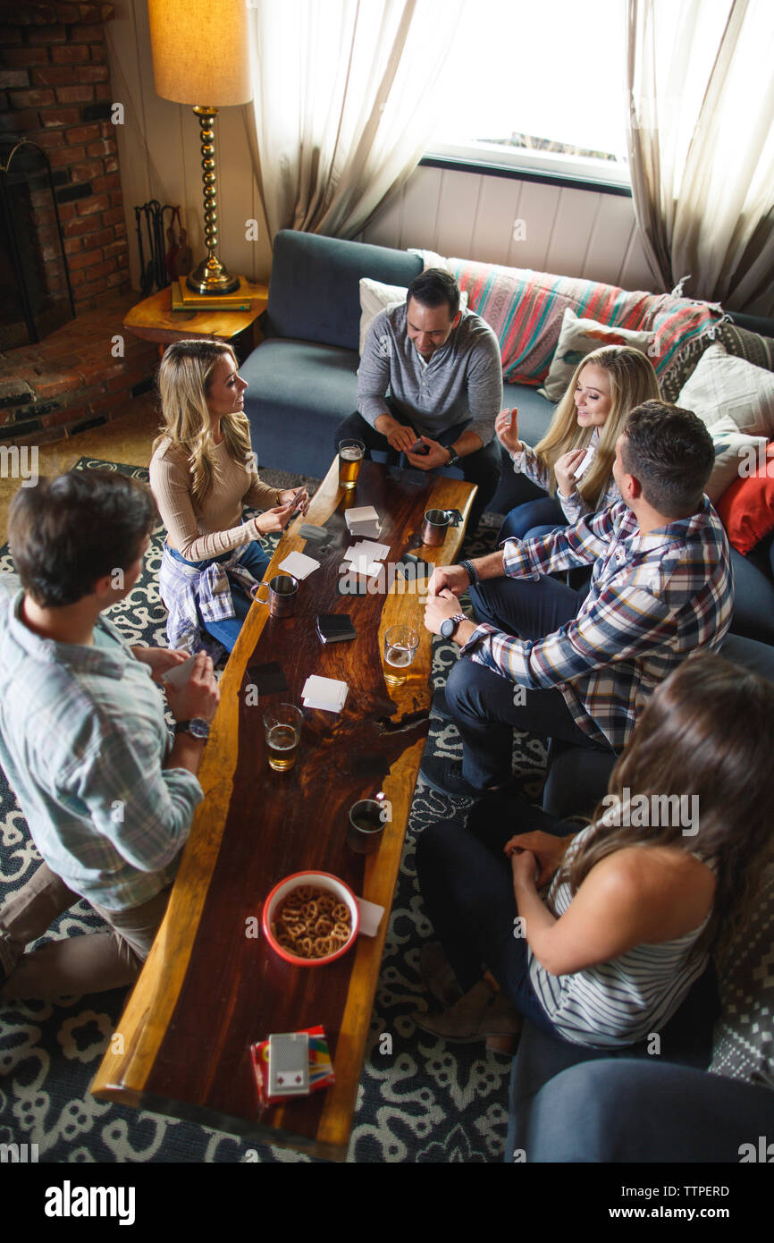 Playing card game at home hi-res stock photography and images - Alamy