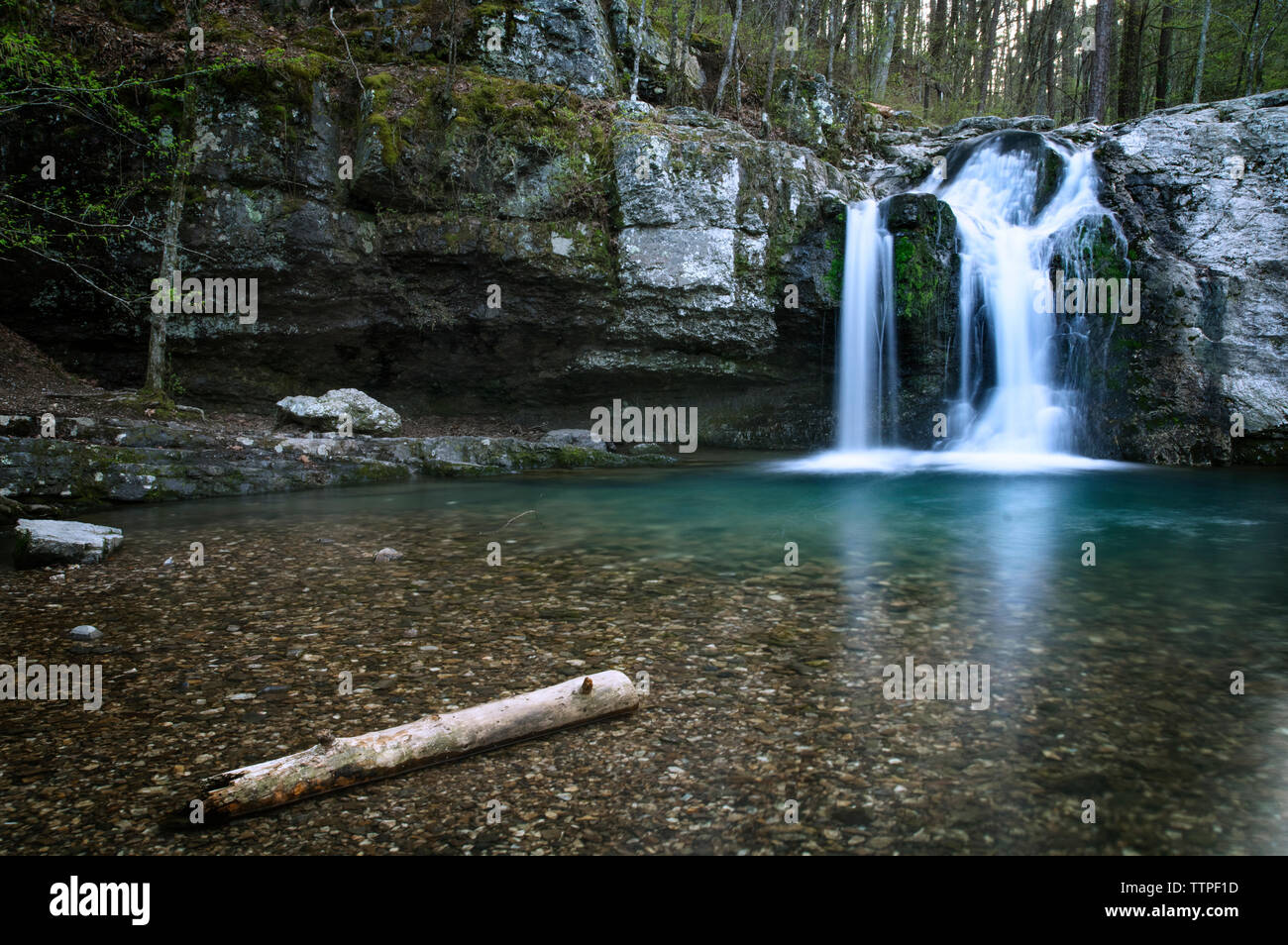 Scenic view of waterfall Stock Photo - Alamy