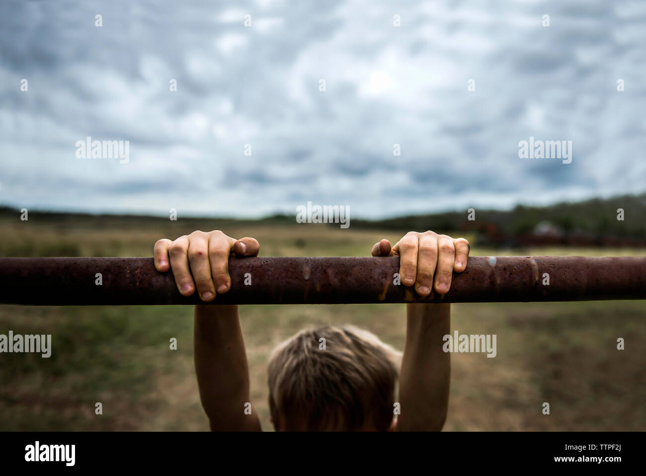 Hanging on pole hi-res stock photography and images - Alamy