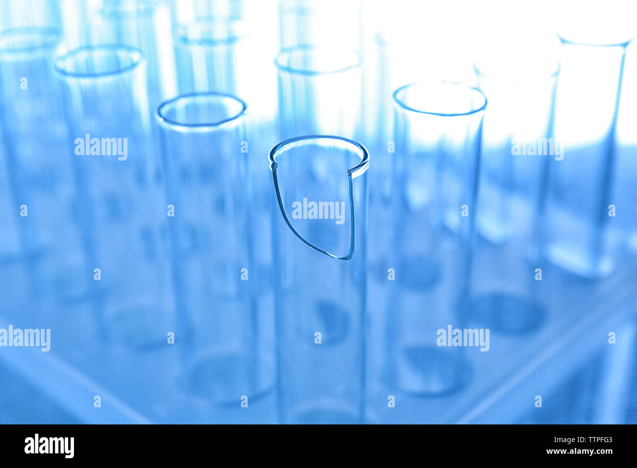 Test tubes, blue toned Stock Photo - Alamy