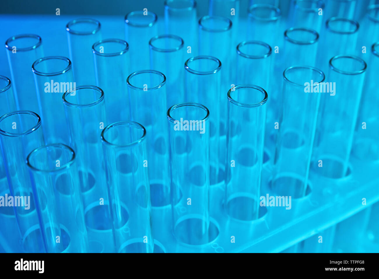 Test tubes, blue toned Stock Photo - Alamy