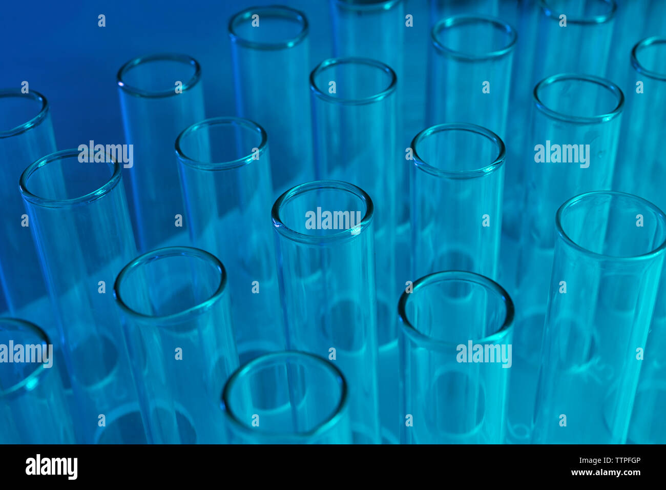 Test tubes, blue toned Stock Photo - Alamy