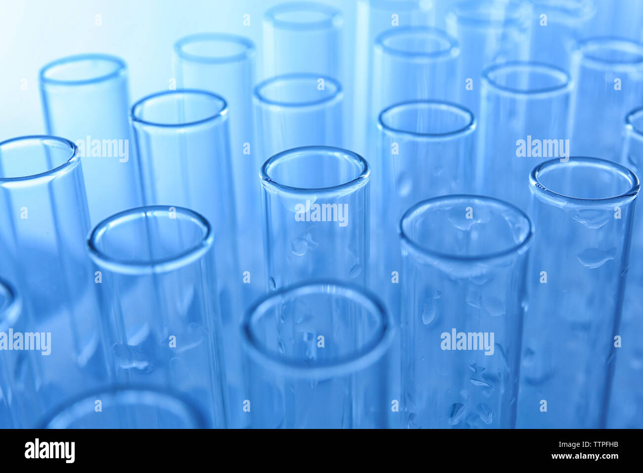 Test tubes, blue toned Stock Photo - Alamy