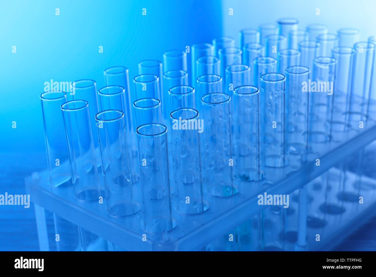 Test tubes, blue toned Stock Photo - Alamy