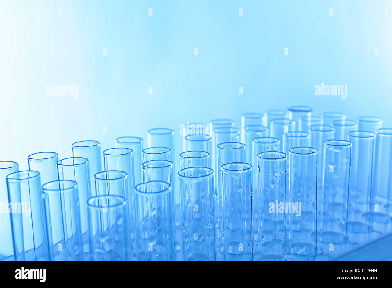 Test tubes, blue toned Stock Photo - Alamy