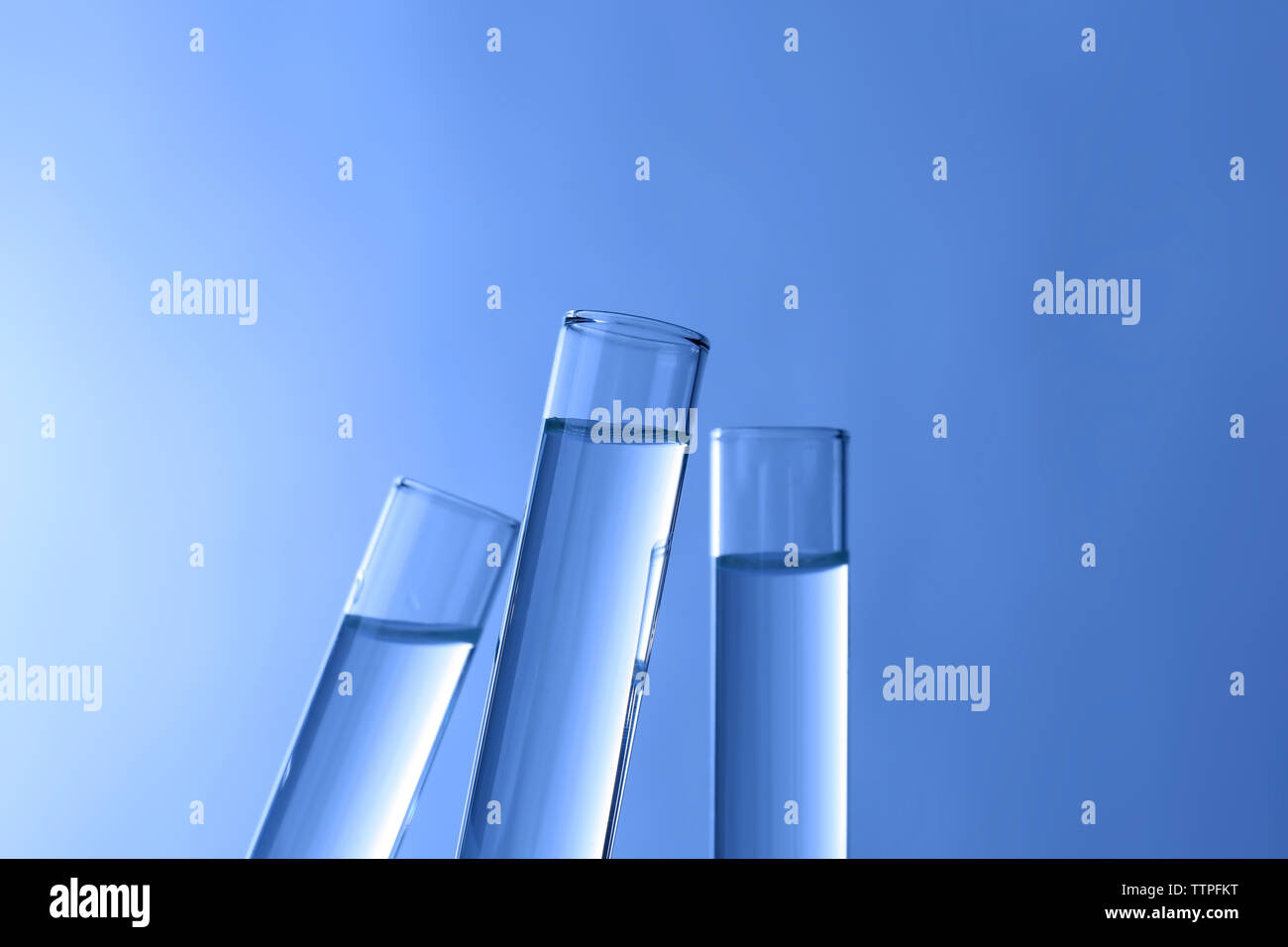 Test tubes, blue toned Stock Photo - Alamy