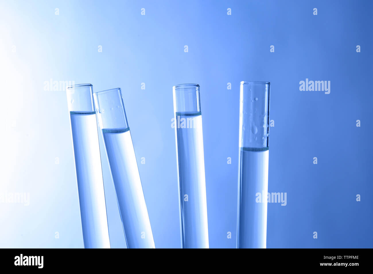 Test tubes, blue toned Stock Photo - Alamy