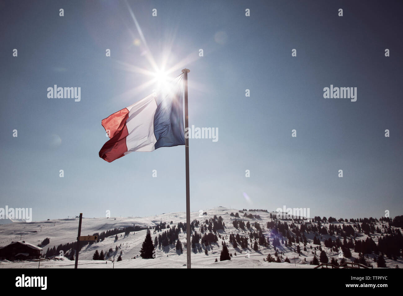 French flag against bright hi-res stock photography and images - Alamy