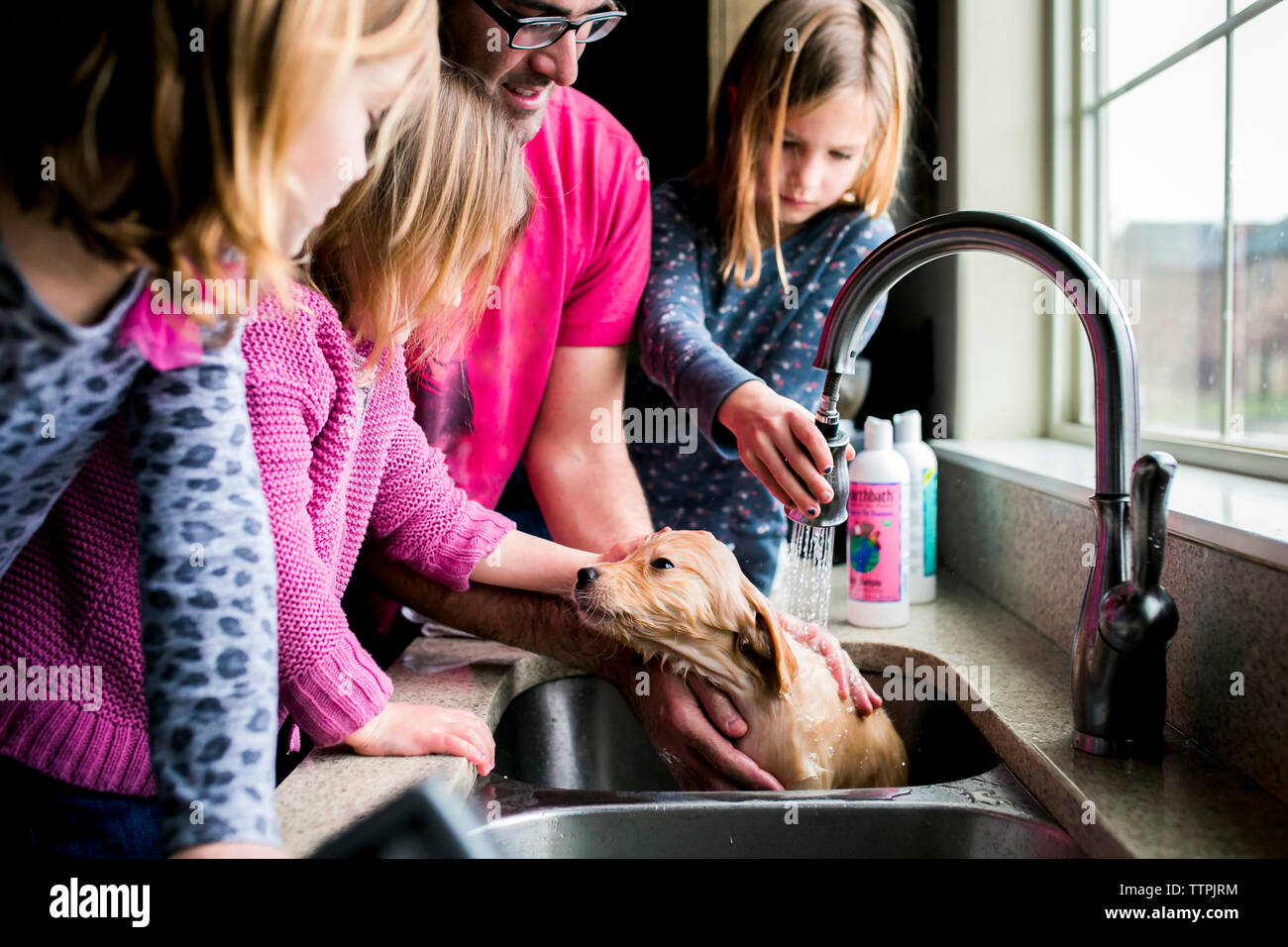 Family Bath Together
