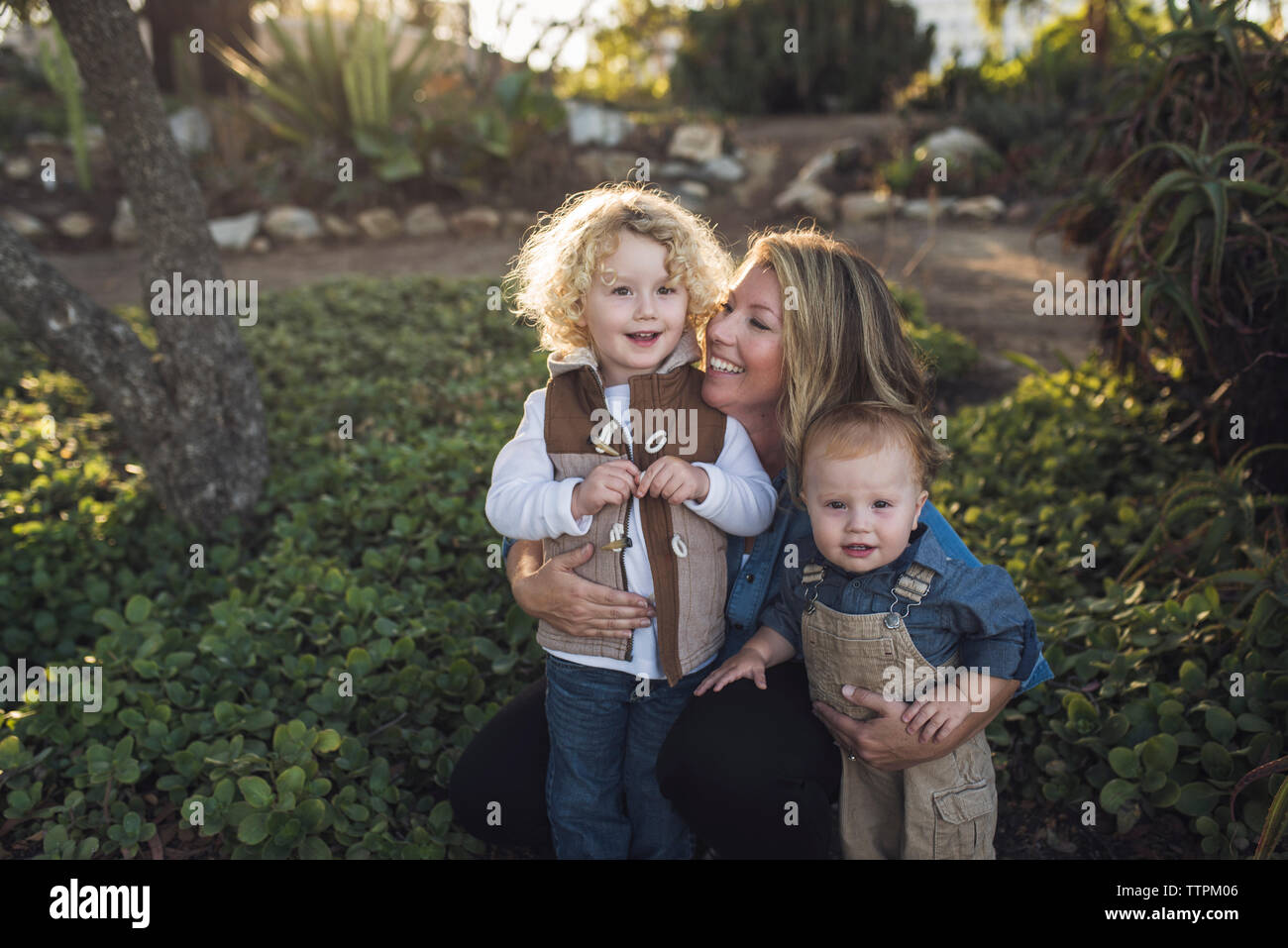 Family with three sons hi-res stock photography and images - Alamy