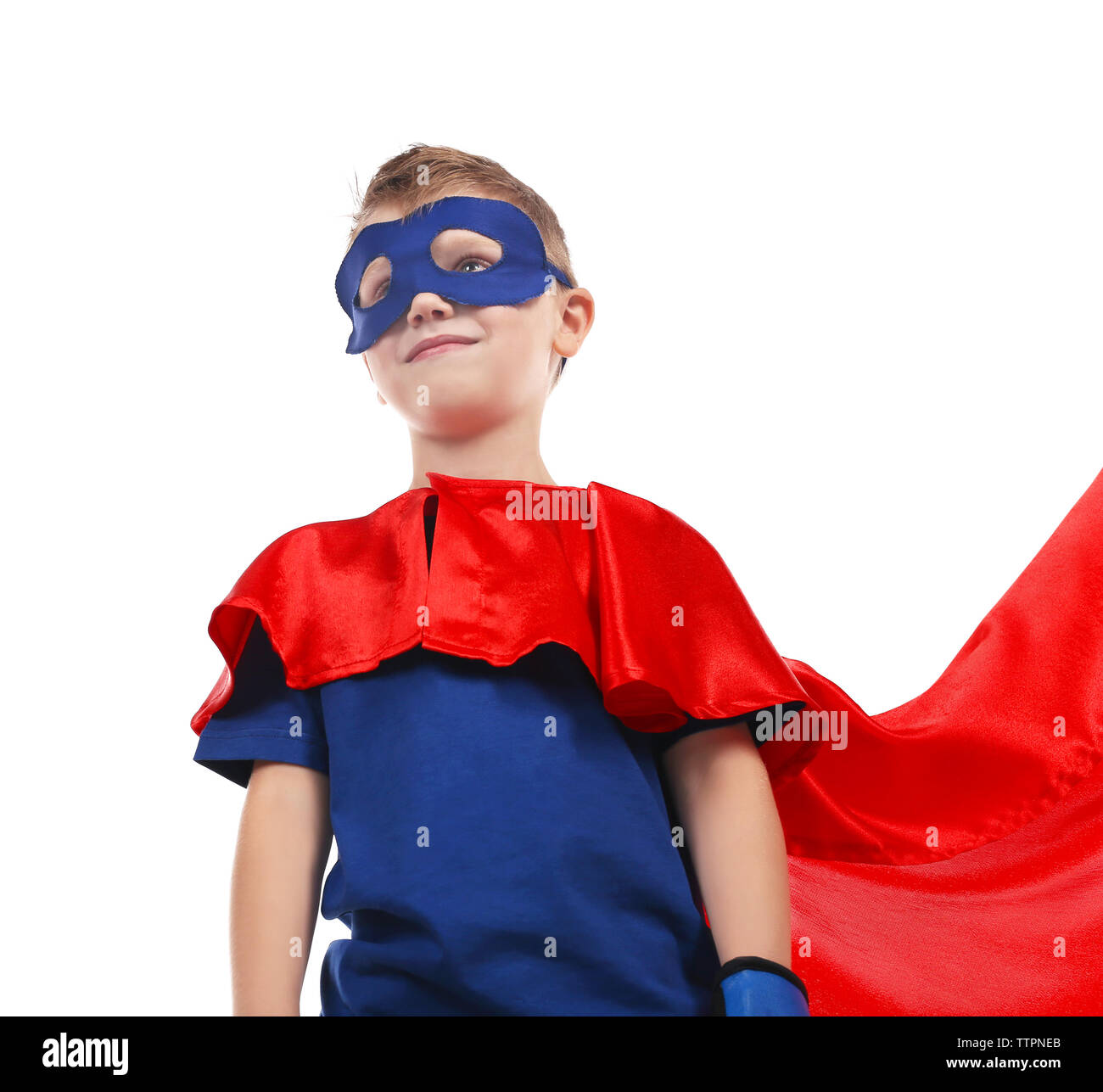 Superhero kid, isolated on white Stock Photo - Alamy