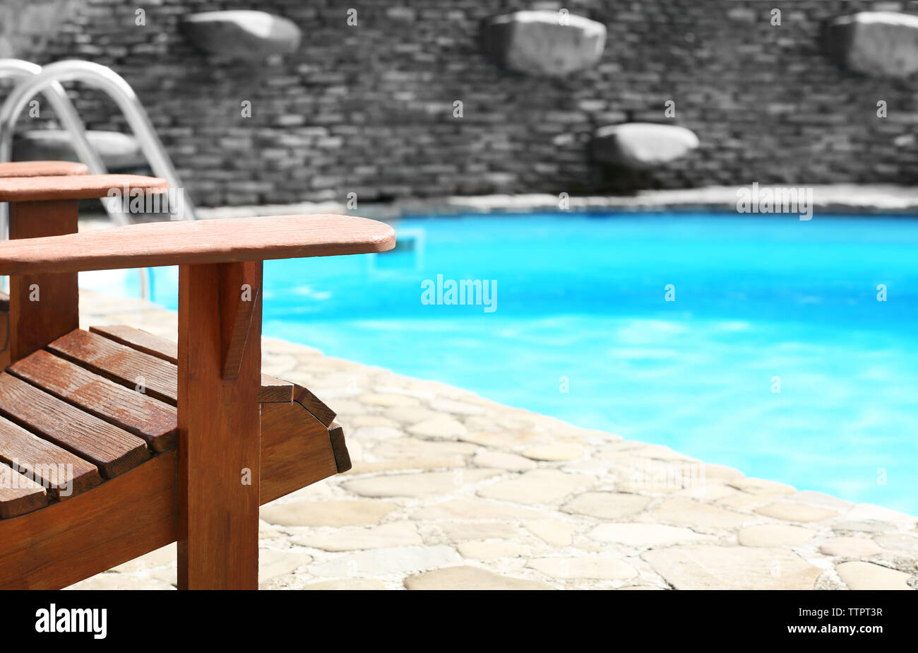 Swimming pool in summer yard Stock Photo - Alamy