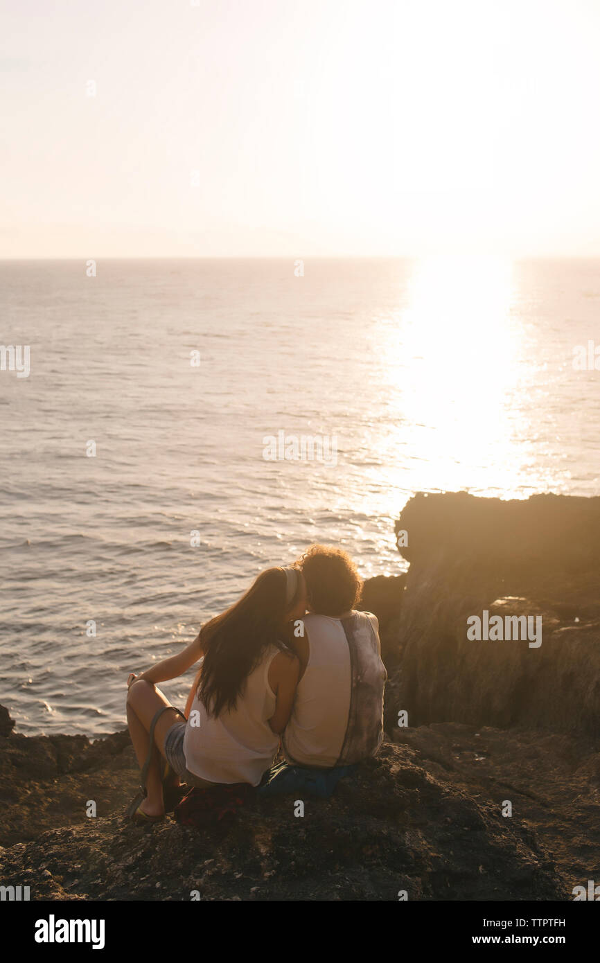 Boyfriend And Girlfriend Kissing Sunset