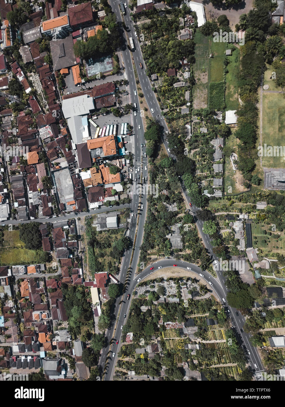 Aerial view of townscape Stock Photo - Alamy