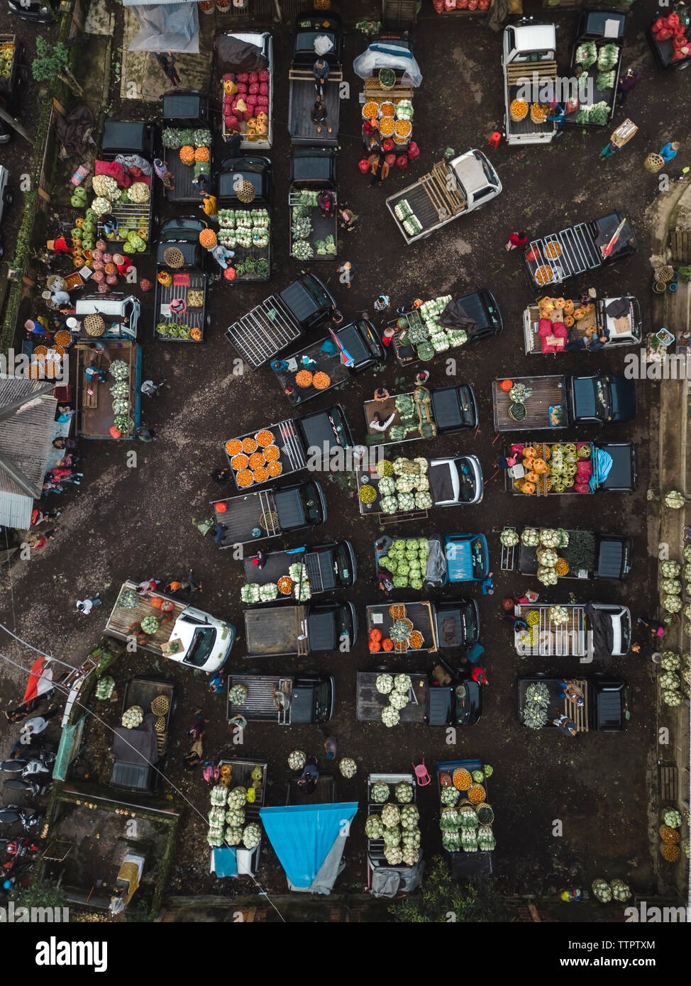 Large food market aerial hi-res stock photography and images - Alamy