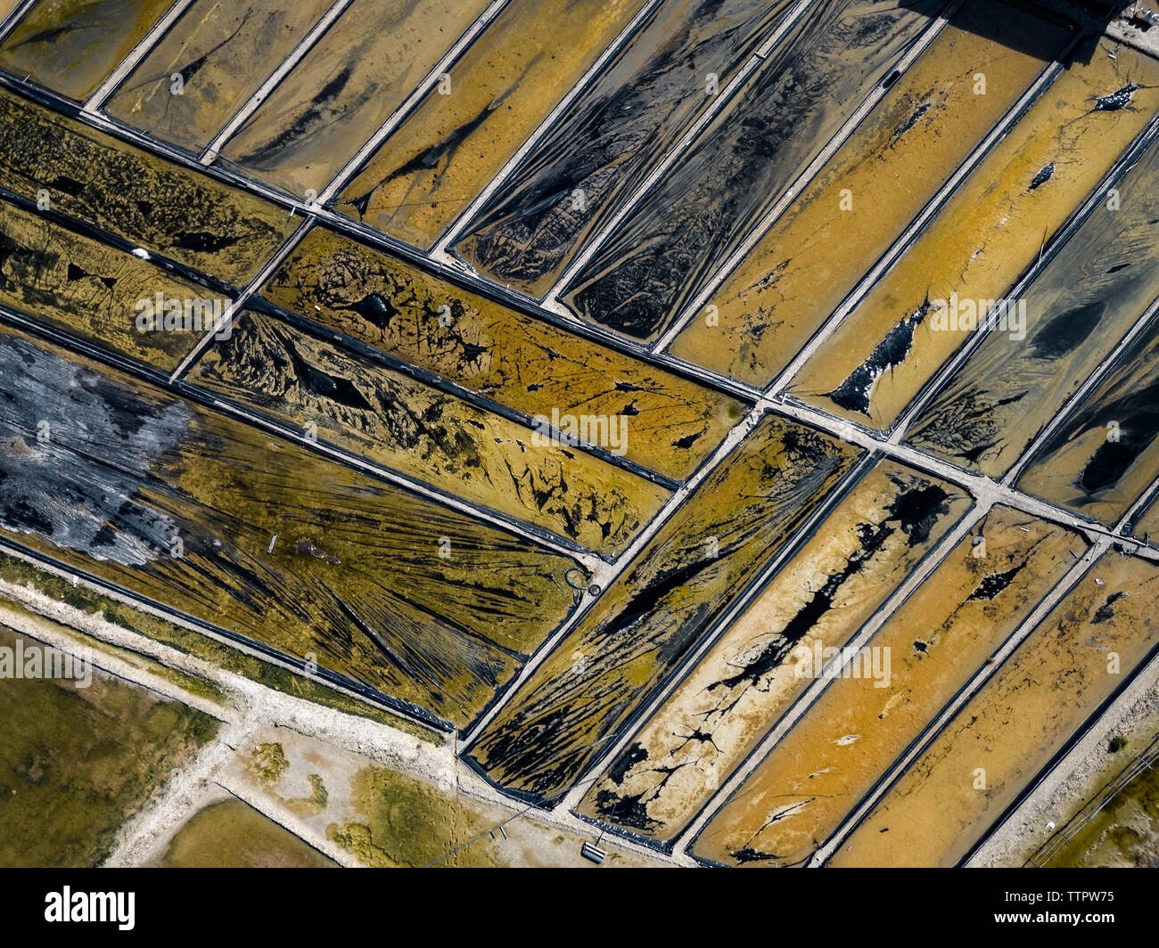Aerial view of salt lakes Stock Photo - Alamy